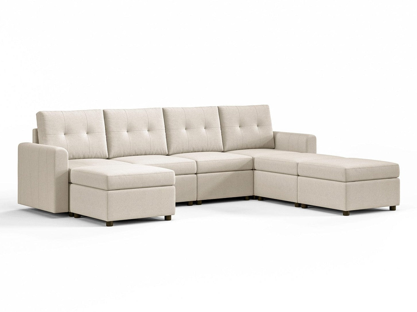 7-Piece Modular Couch with Washable Covers - LINSY HOME